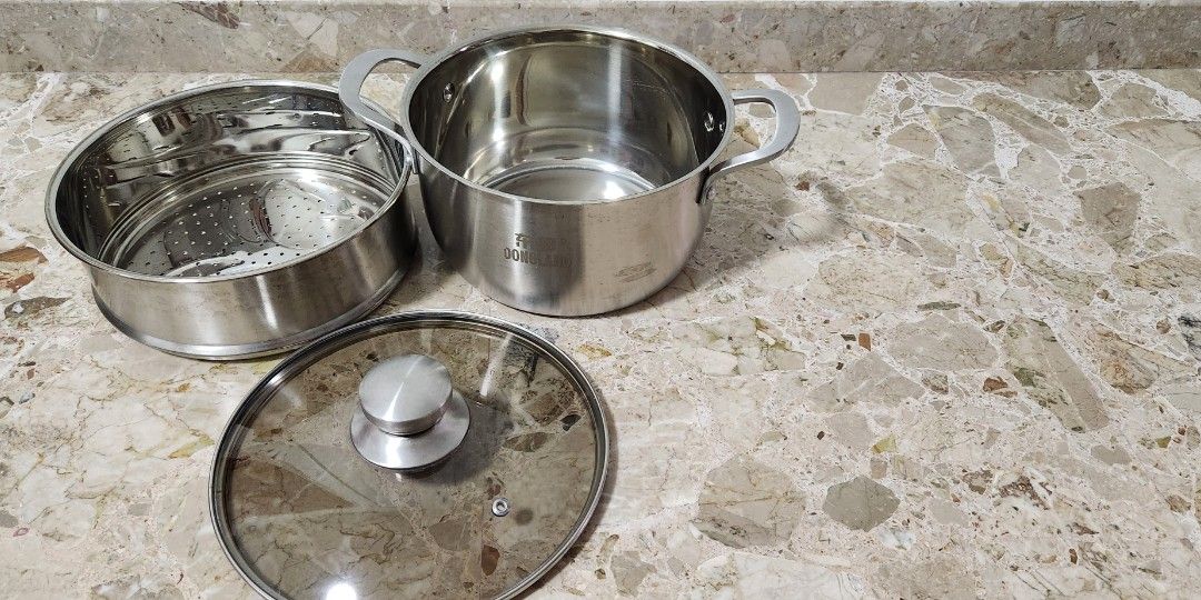 2 piece stack and steam pot, Furniture & Home Living, Kitchenware ...