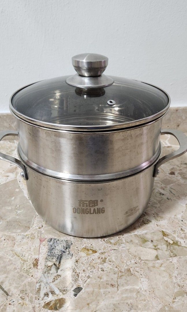 2 piece stack and steam pot, Furniture & Home Living, Kitchenware ...