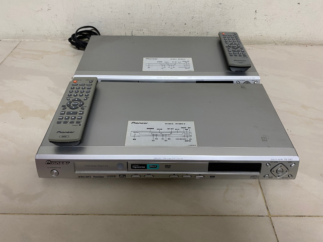 日本先鋒 PIONEER DV 383 DVD/CD撥放器 光纖/同軸/色差 輸出 有原廠遙控器~標價為一台, 耳機及錄音音訊設備, 音樂播放裝置 MP3及CD 播放器在旋轉拍賣