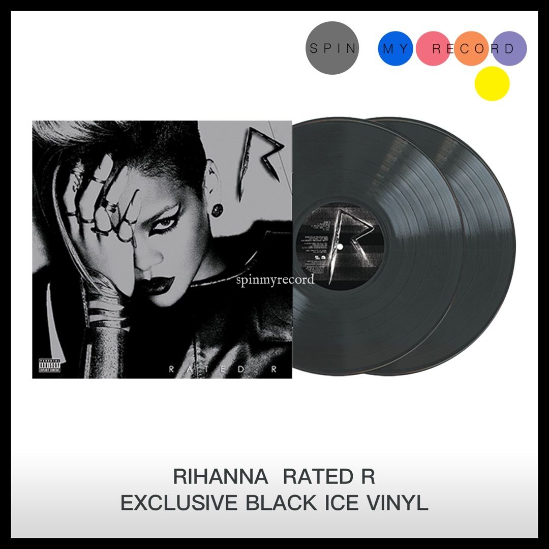[預訂] Rihanna Rated R Exclusive Black Ice Vinyl 限定冰黑膠, 預購 - Carousell
