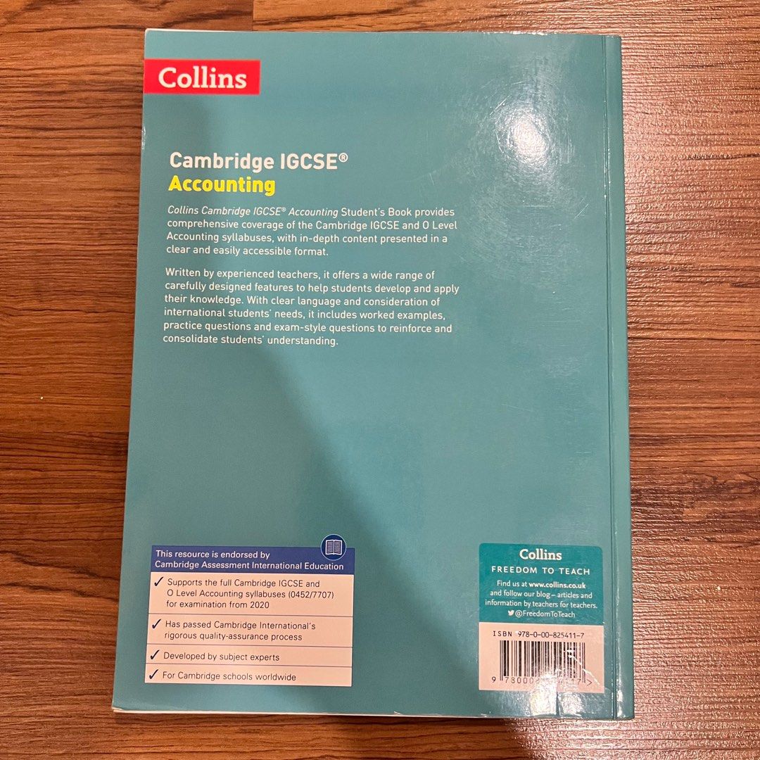 Accounting Student's Book (Collins IGCSE & O Level), Hobbies & Toys ...