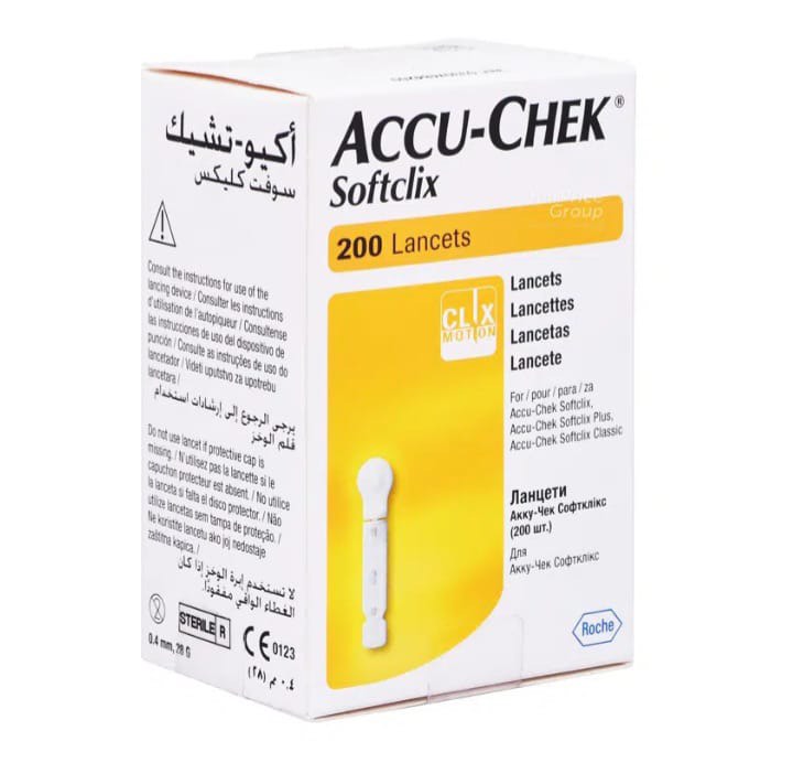 Accu Chek Accu-Chek softclix 200 lancets, Health & Nutrition, Health ...