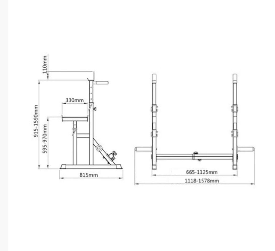 Vitox Adjustable Squat Rack, Sports Equipment, Exercise & Fitness ...