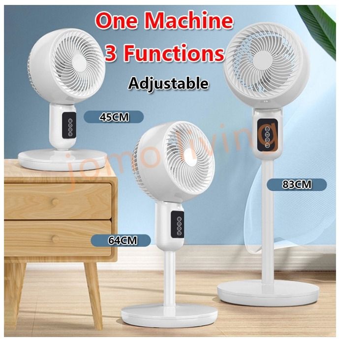 Air Circulation Standing Fan Adjustable Height Remote Control ...