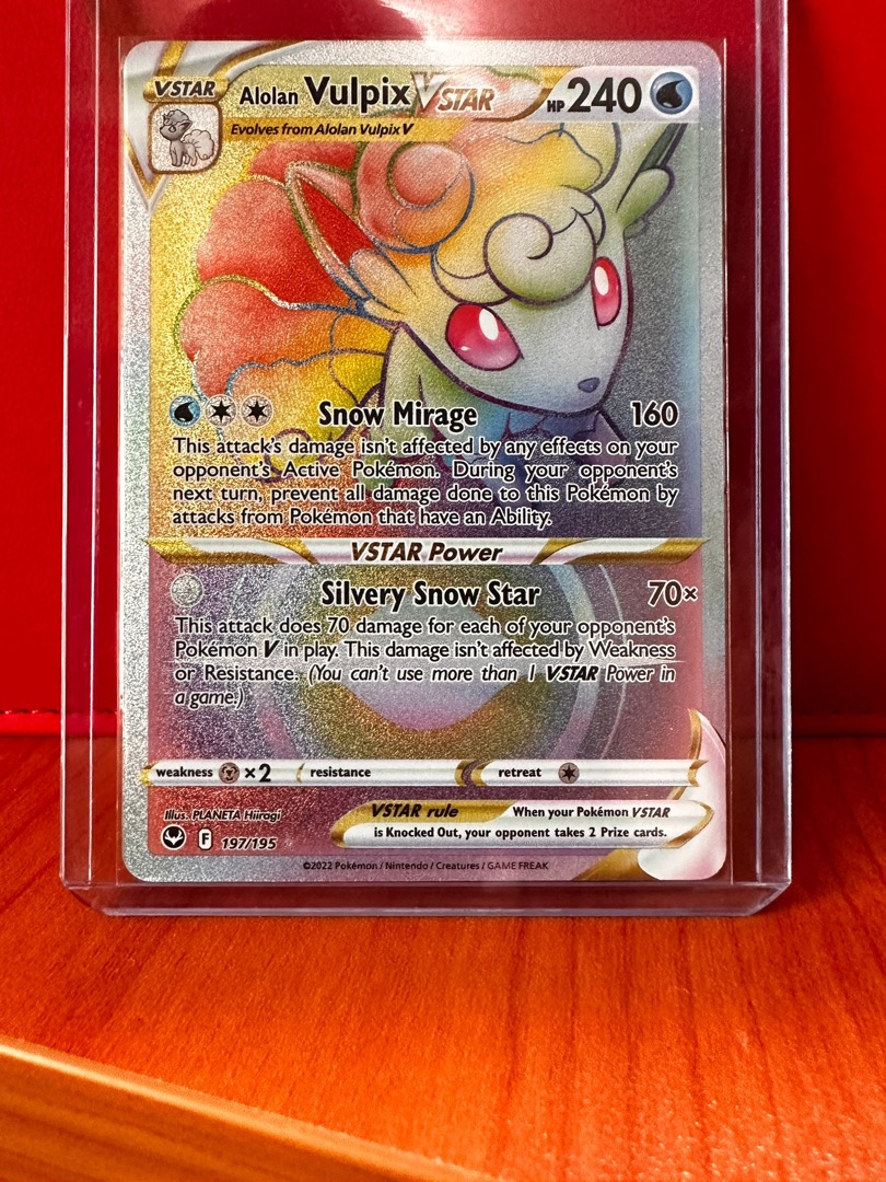 Alolan Vulpix VSTAR RAINBOW - Silver Tempest Pokemon, Hobbies & Toys ...