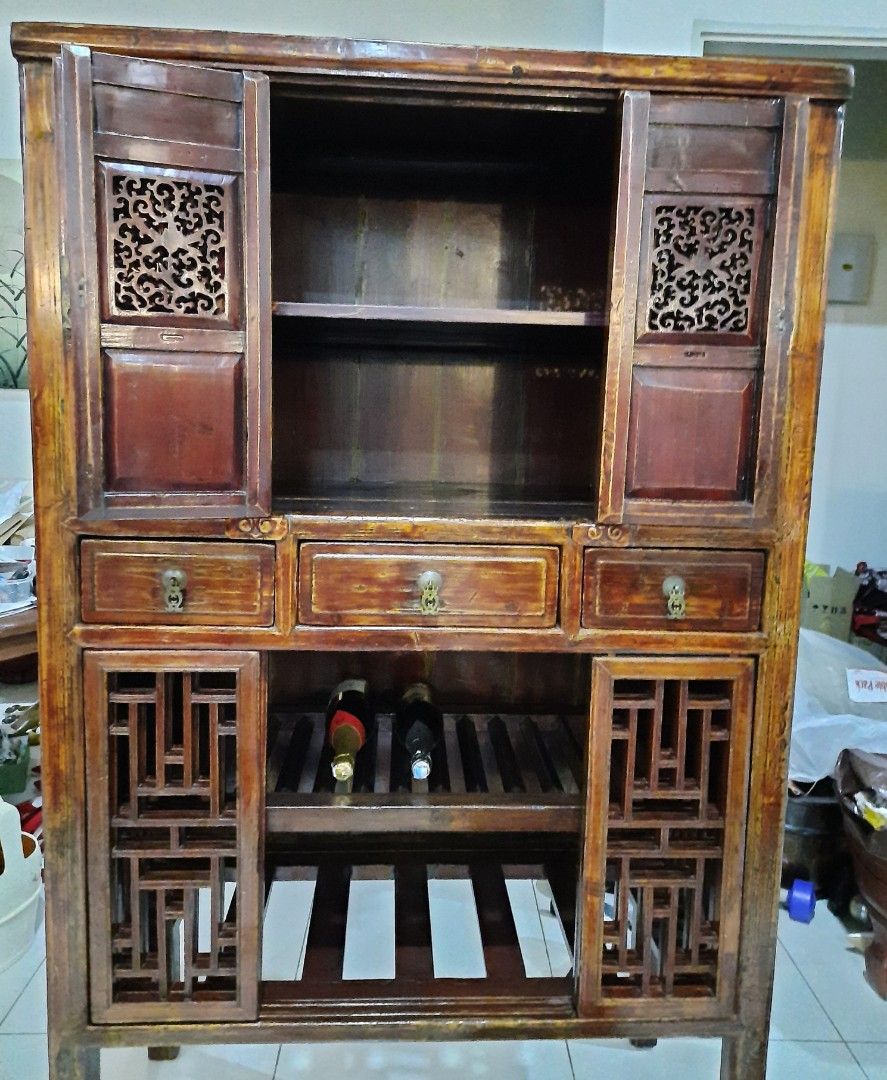 Antique chinese kitchen cabinet, Furniture & Home Living, Home Decor ...