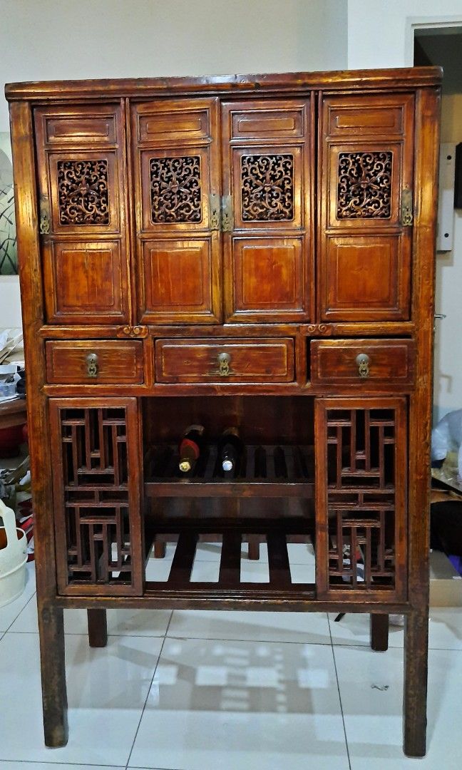 Antique chinese kitchen cabinet, Furniture & Home Living, Home Decor ...