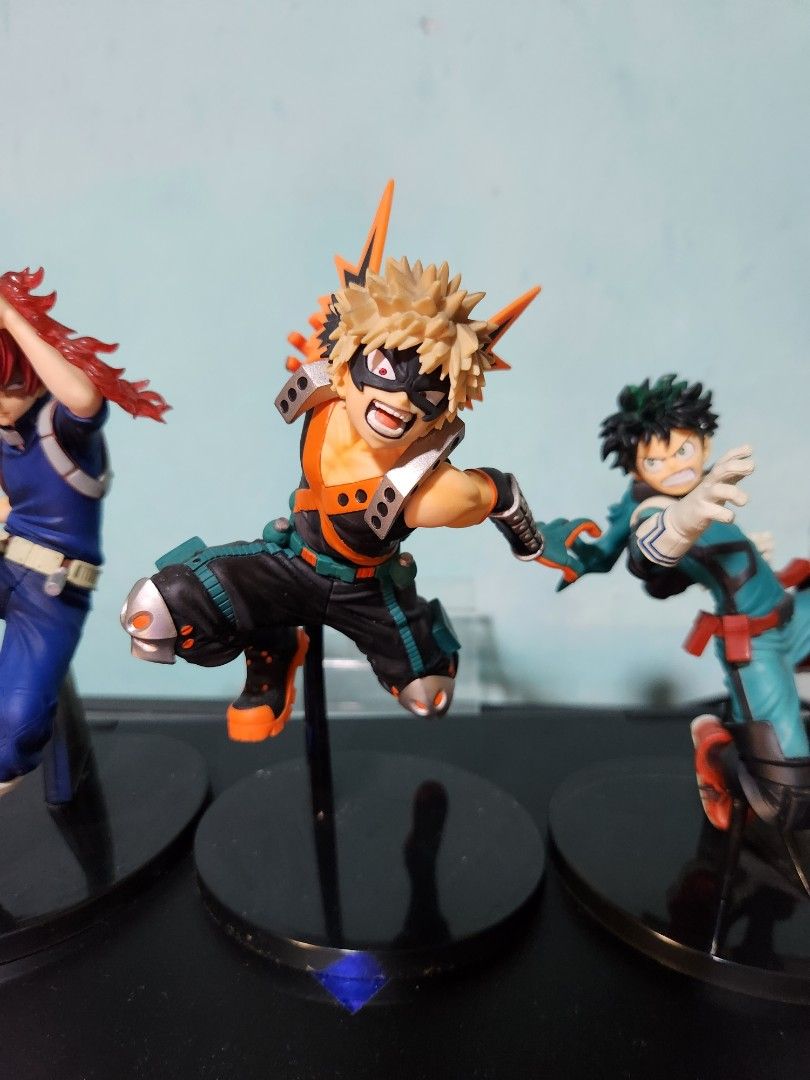Assorted my hero academia figures, Deku, Bakugo, Todoroki, Hobbies & Toys, Toys & Games on Carousell