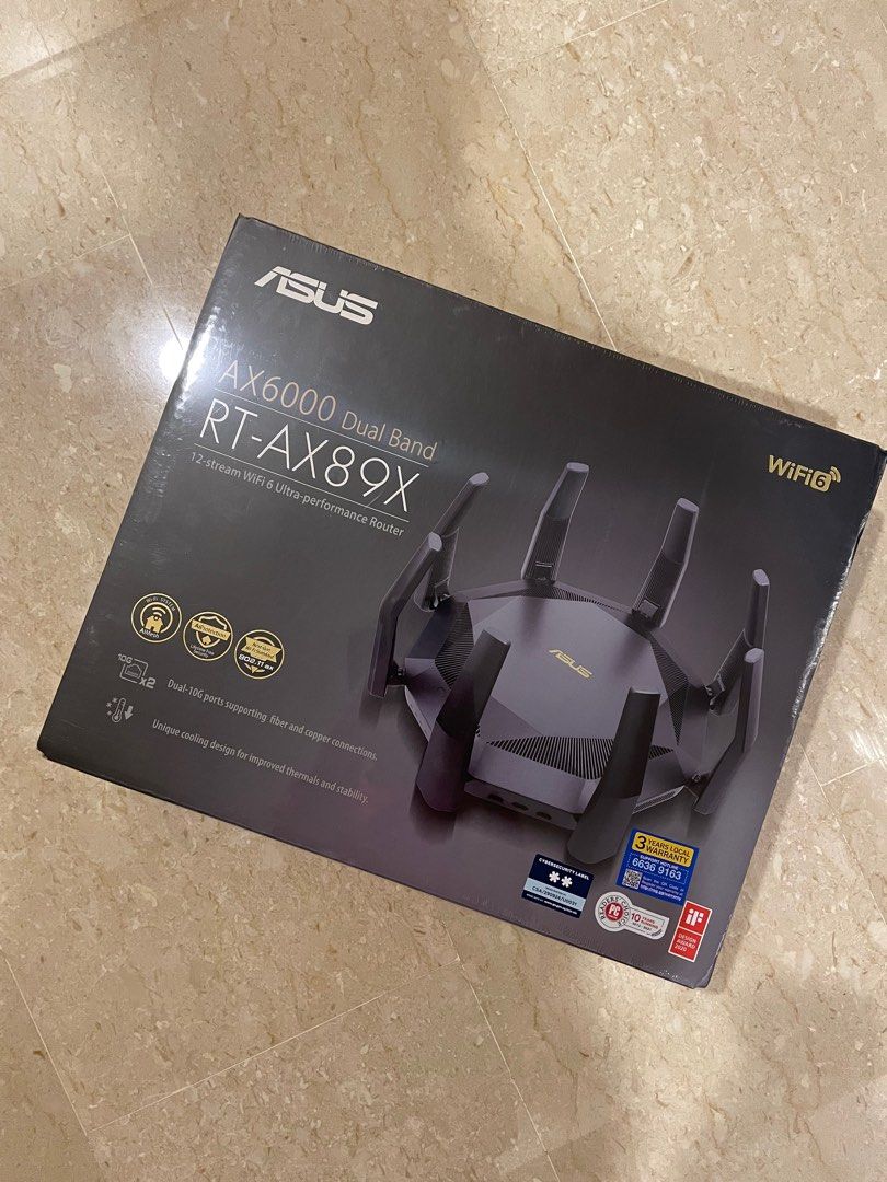 Asus RT-AX89X Wifi Router (12-stream AX6000 6000mbps Dual Band Wi Fi 6 ...
