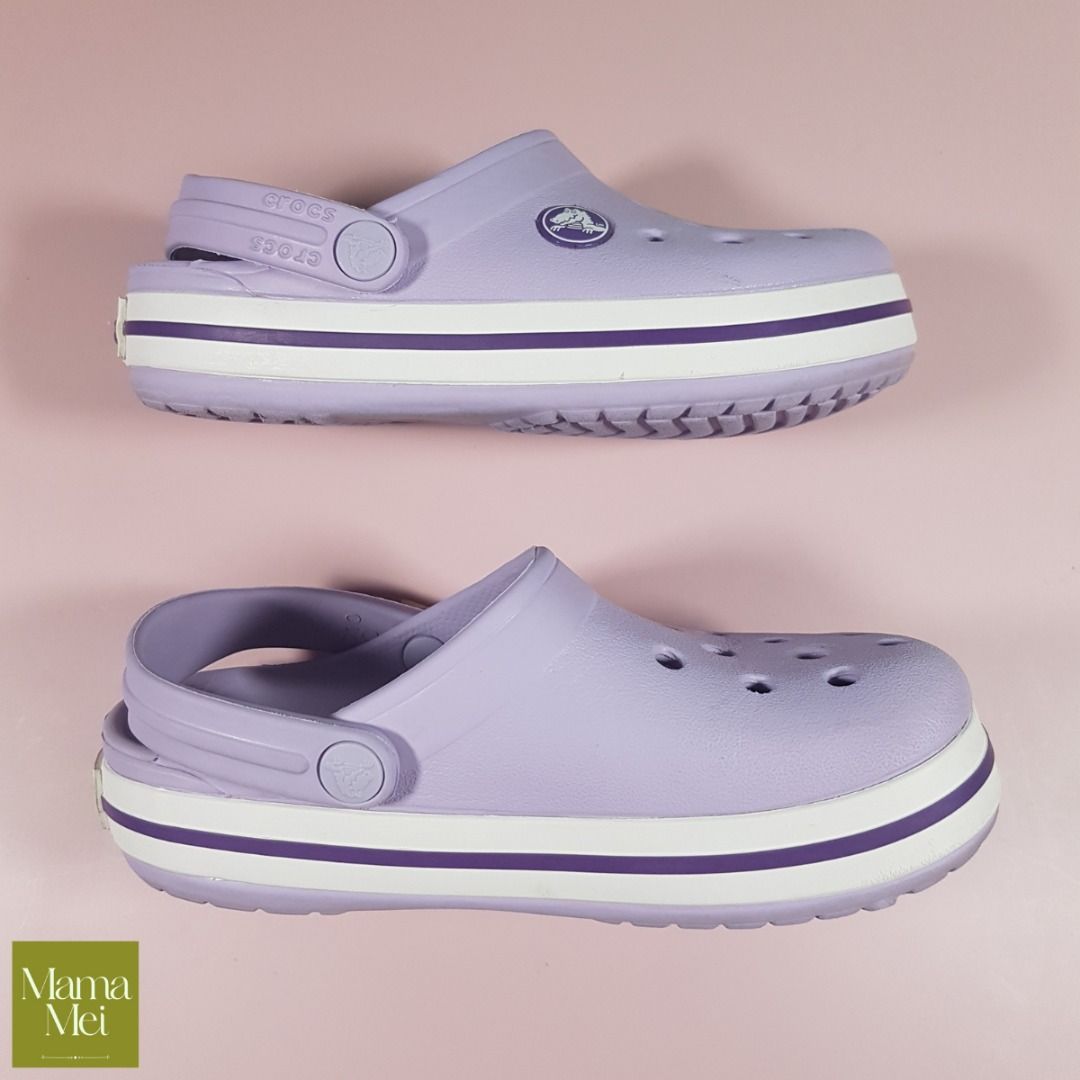 Authentic Kids Purple Crocs C10 Size - Preloved, Babies & Kids, Babies ...