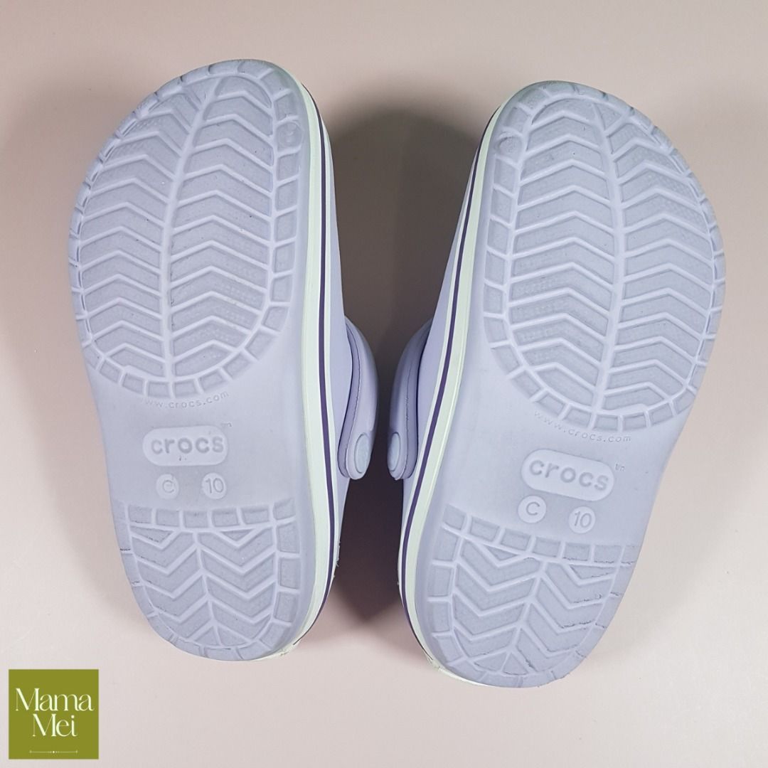 Authentic Kids Purple Crocs C10 Size - Preloved, Babies & Kids, Babies ...
