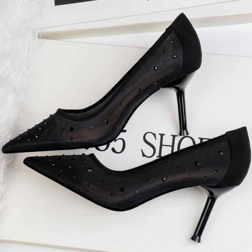 Black Mesh Pumps/Heels on Carousell