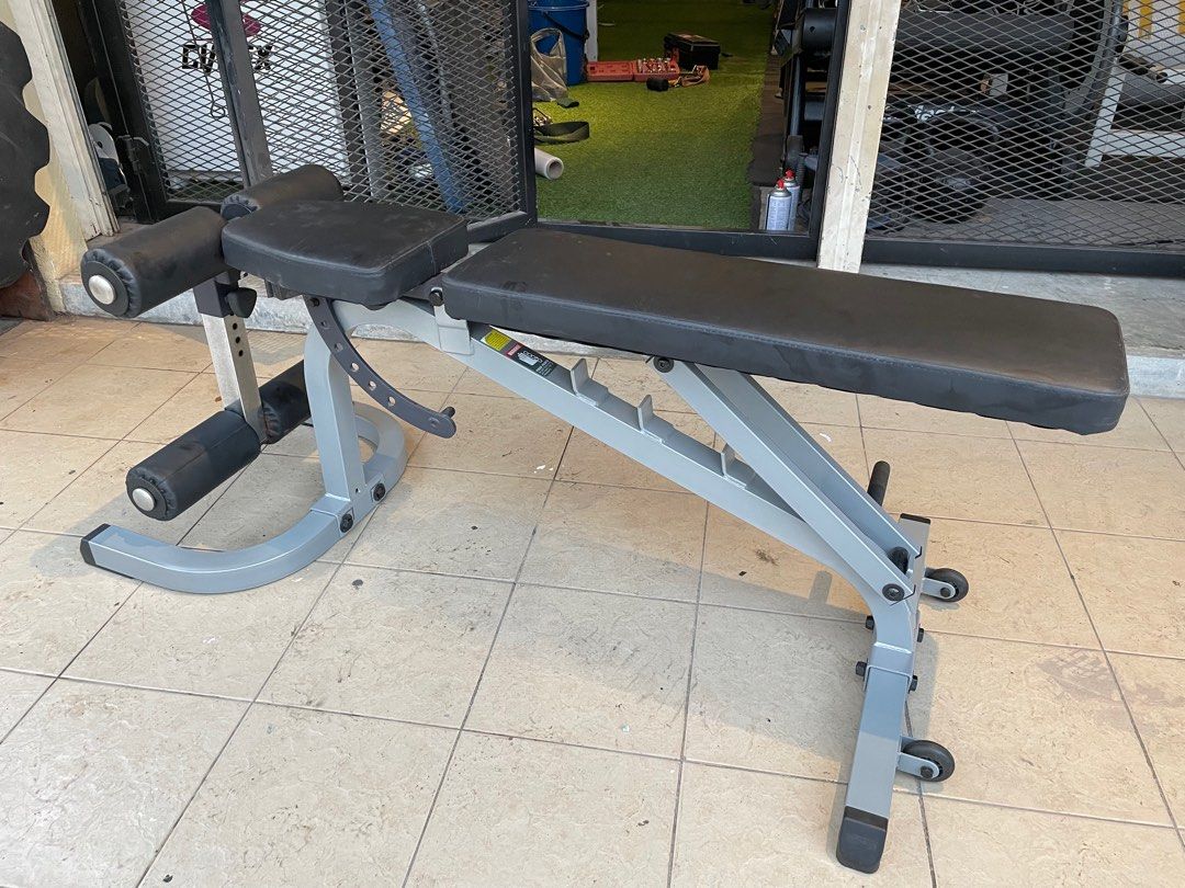 Body solid adjustable FID flat incline decline upright gym bench ...
