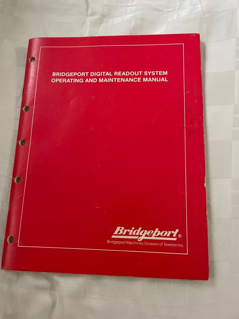 Bridgeport Digital Readout operating and maintenance manual, Hobbies ...