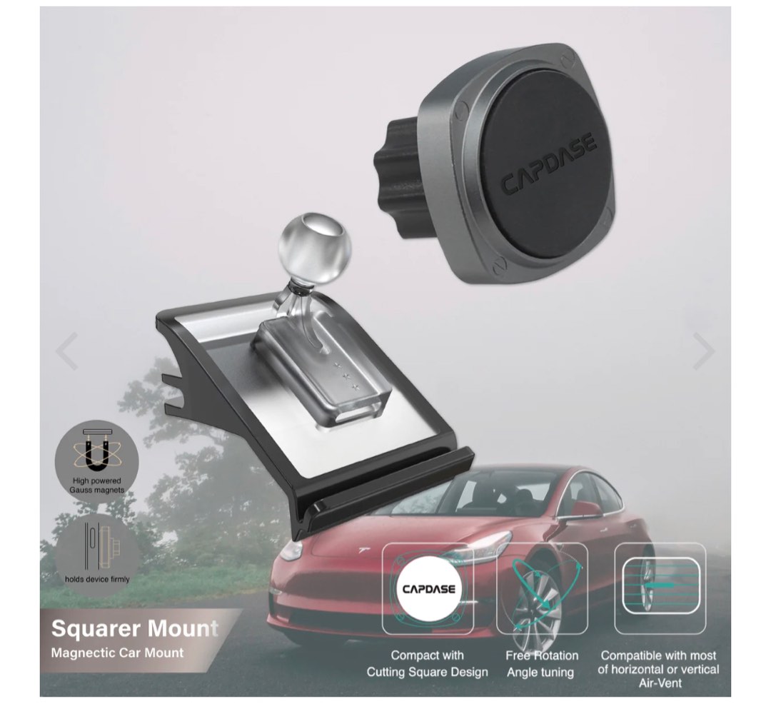 Capdase HR-TL-SQ-T01 SQUARER Magnetic Car Mount Vent Base - T01 for ...
