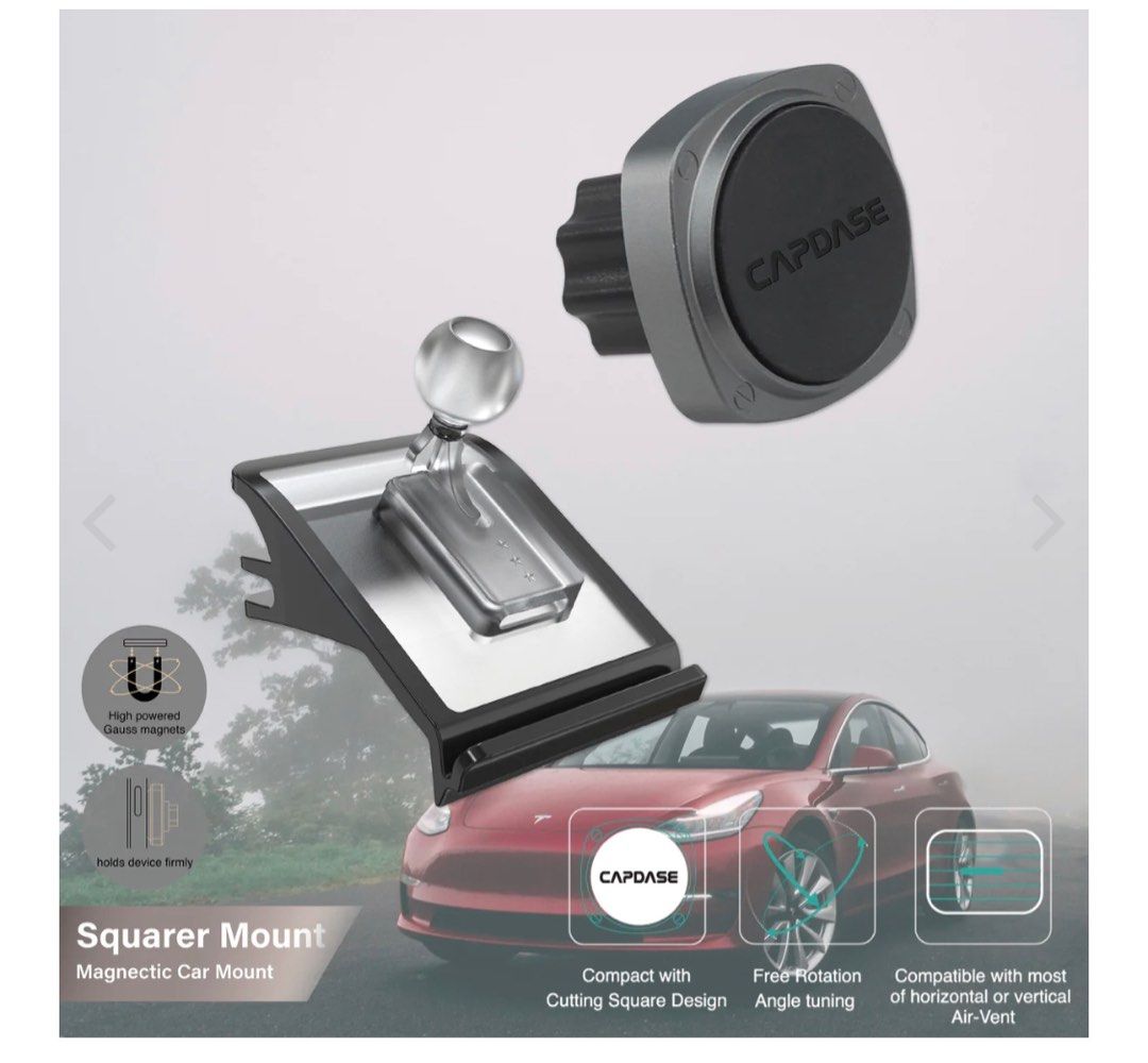 Capdase HR-TL-SQ-T01 SQUARER Magnetic Car Mount Vent Base - T01 for ...