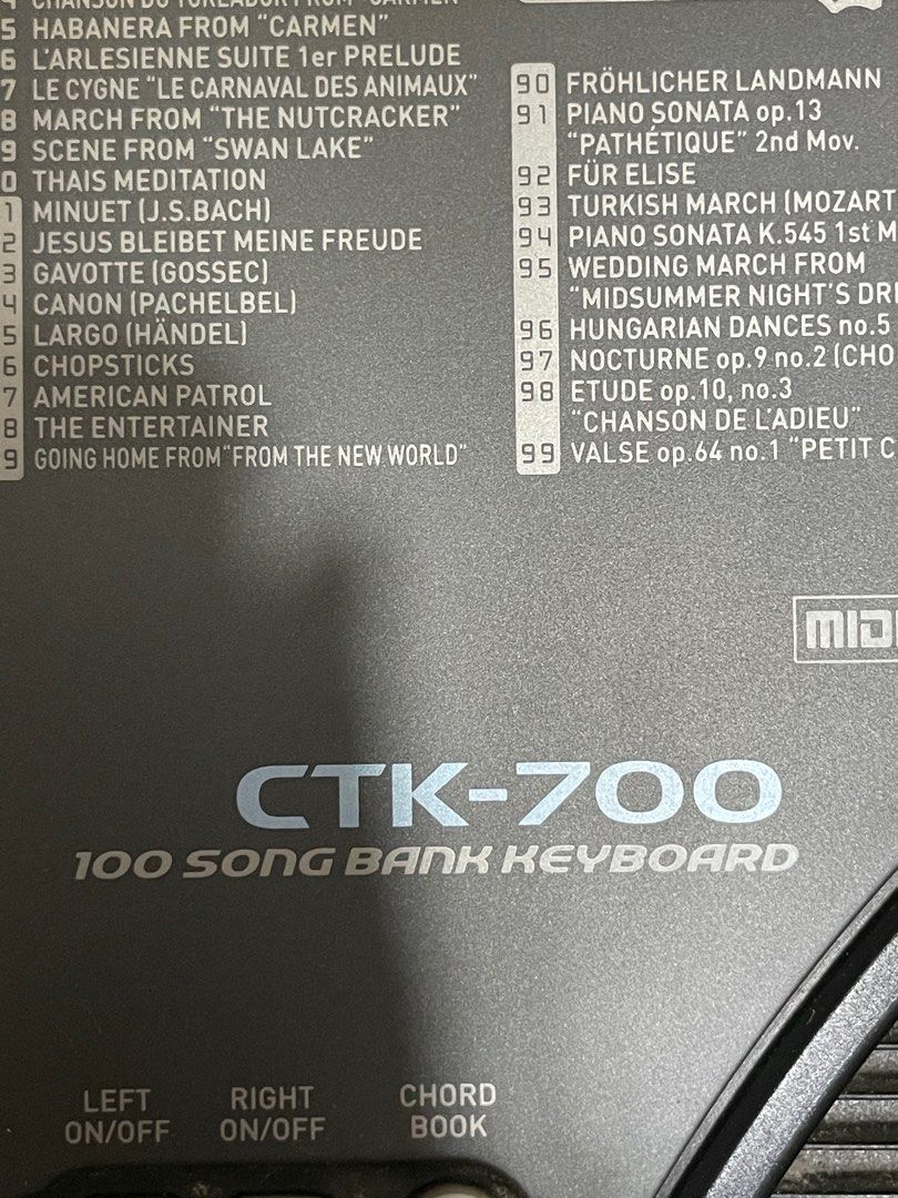Casio CTK-700 keyboard & 琴架, 興趣及遊戲, 音樂、樂器 & 配件, 樂器 - Carousell