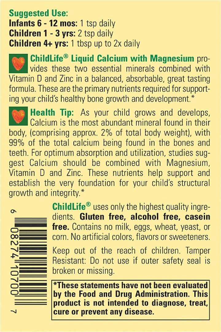 ChildLife, Essentials, Liquid Calcium with Magnesium, Natural Orange ...