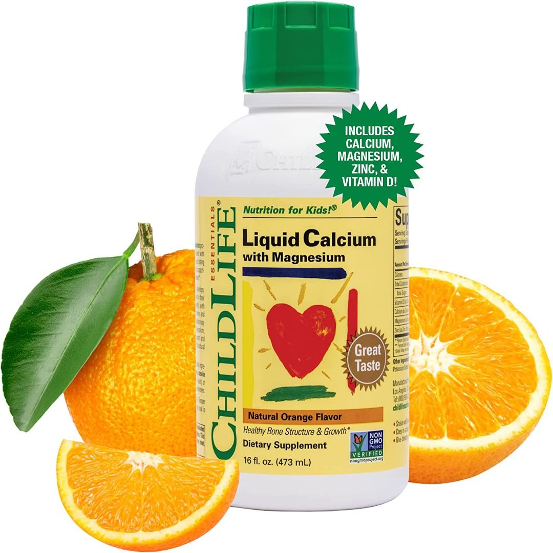 ChildLife, Essentials, Liquid Calcium with Magnesium, Natural Orange ...