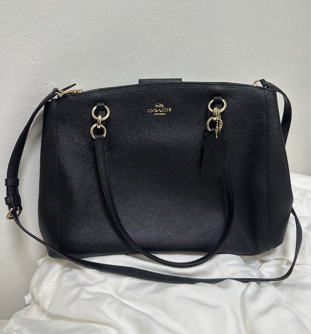 Coach Black Handbag, Women's Fashion, Bags & Wallets, Shoulder Bags on ...