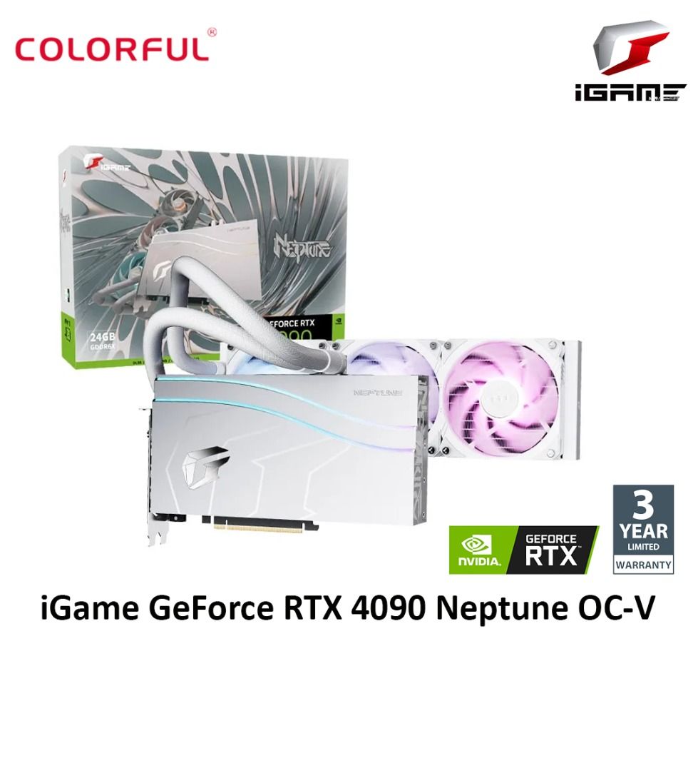 COLORFUL iGAME GeForce RTX 4090 Neptune OC-V 24GB 384BIT GDDR6X VGA Card, Computers & Tech ...