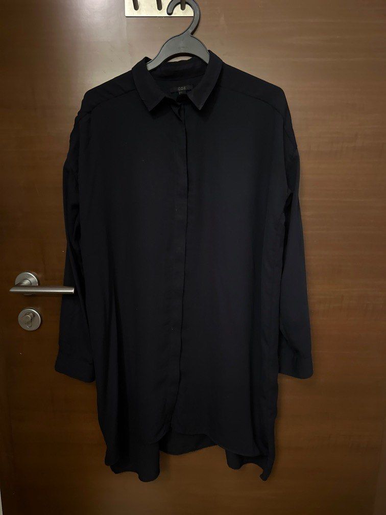 COS shirt dress navy blue, Women's Fashion, Dresses & Sets, Dresses on ...