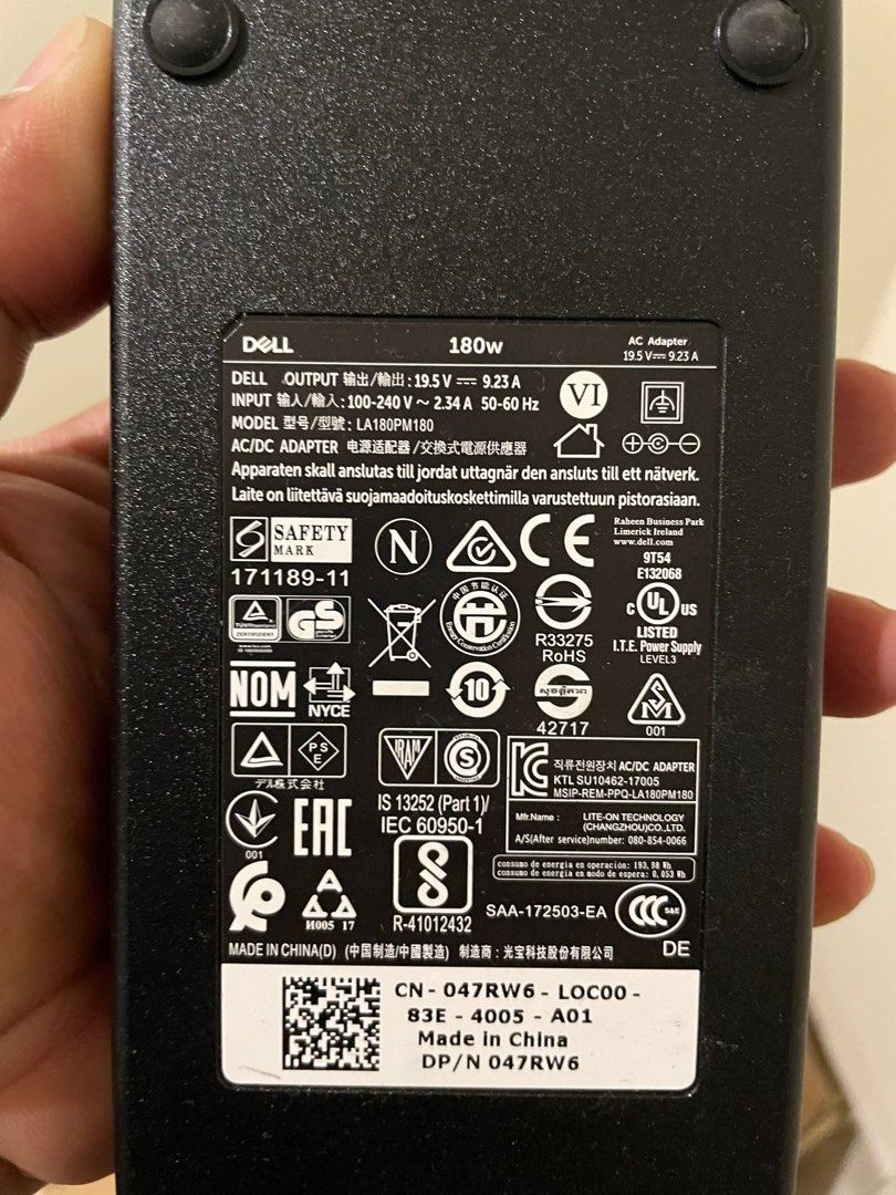 Dell Dock WD15 K17A Type C - docking station + 180 W charger, Computers ...