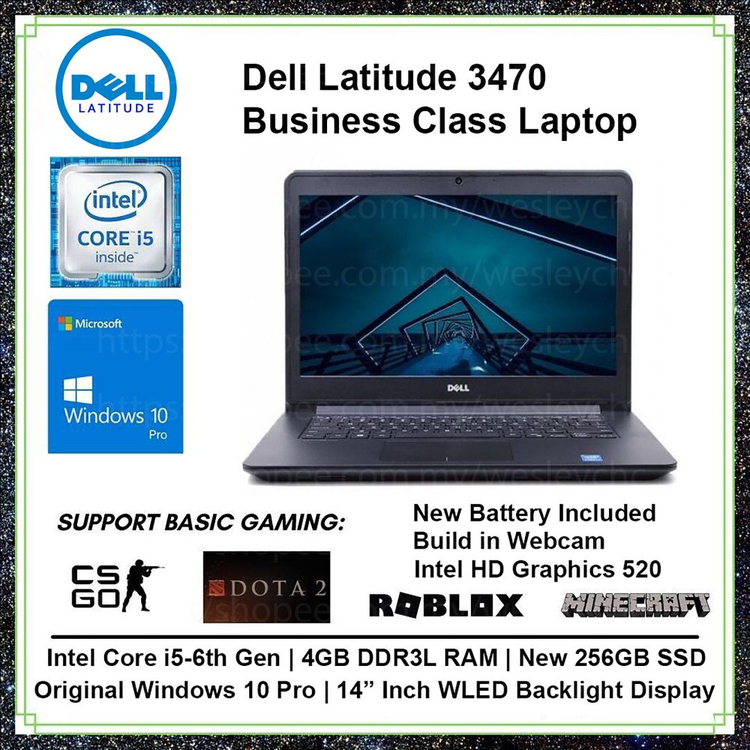 Dell Latitude 3470 Intel Core i5-6th Gen Business Class Laptop | Gaming ...