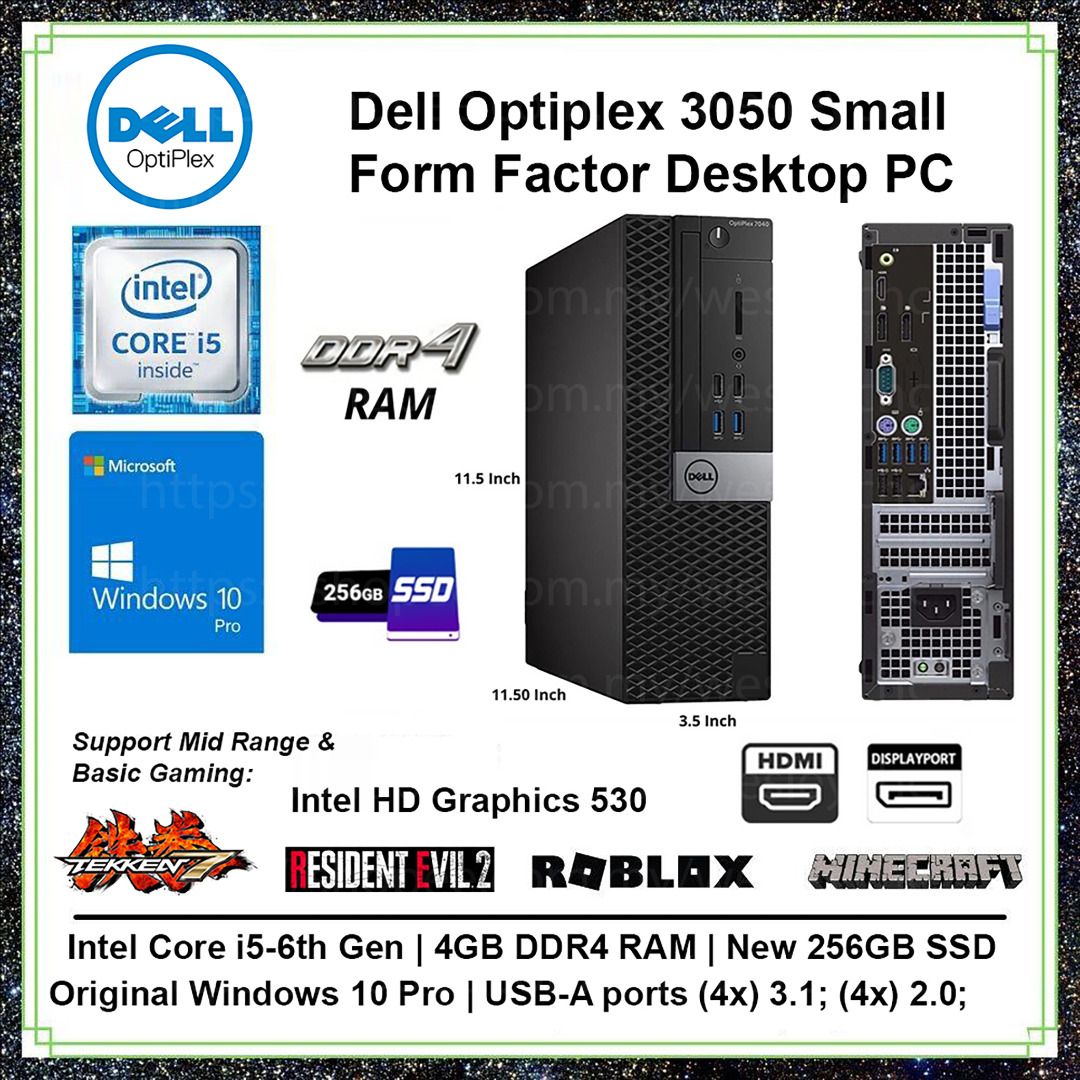 Dell Optiplex 3050 Small Form Factor Desktop PC | Intel Core i5-6th Gen | Gaming | Editing ...