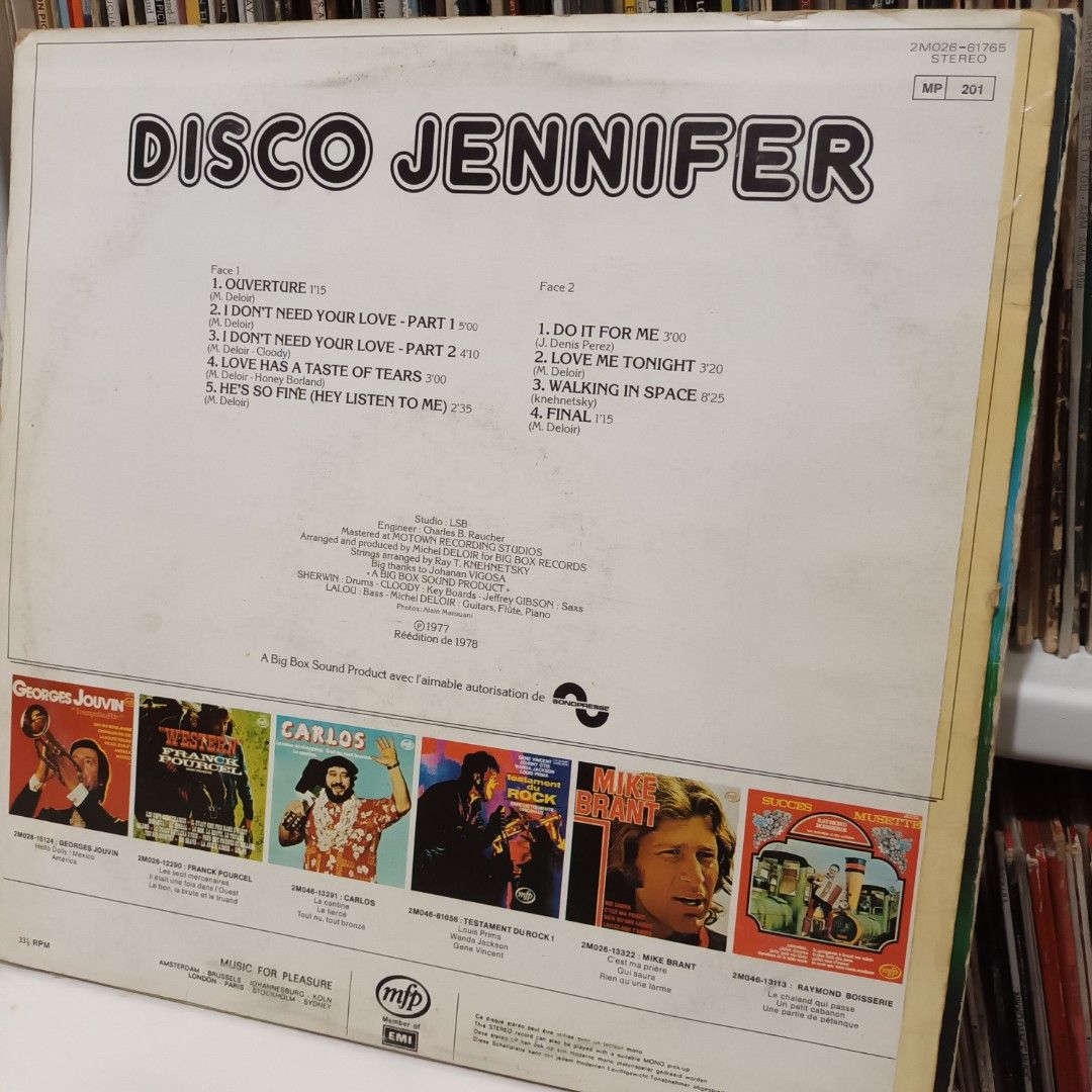 Disco Jennifer - Do it for me LP, 興趣及遊戲, 音樂樂器 & 配件, 音樂與媒體 - CD 及 DVD ...