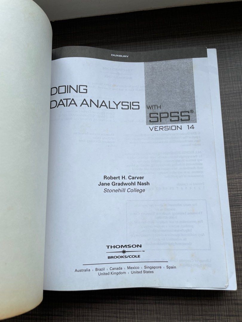 Doing Data Analysis with SPSS, Hobbies & Toys, Books & Magazines ...