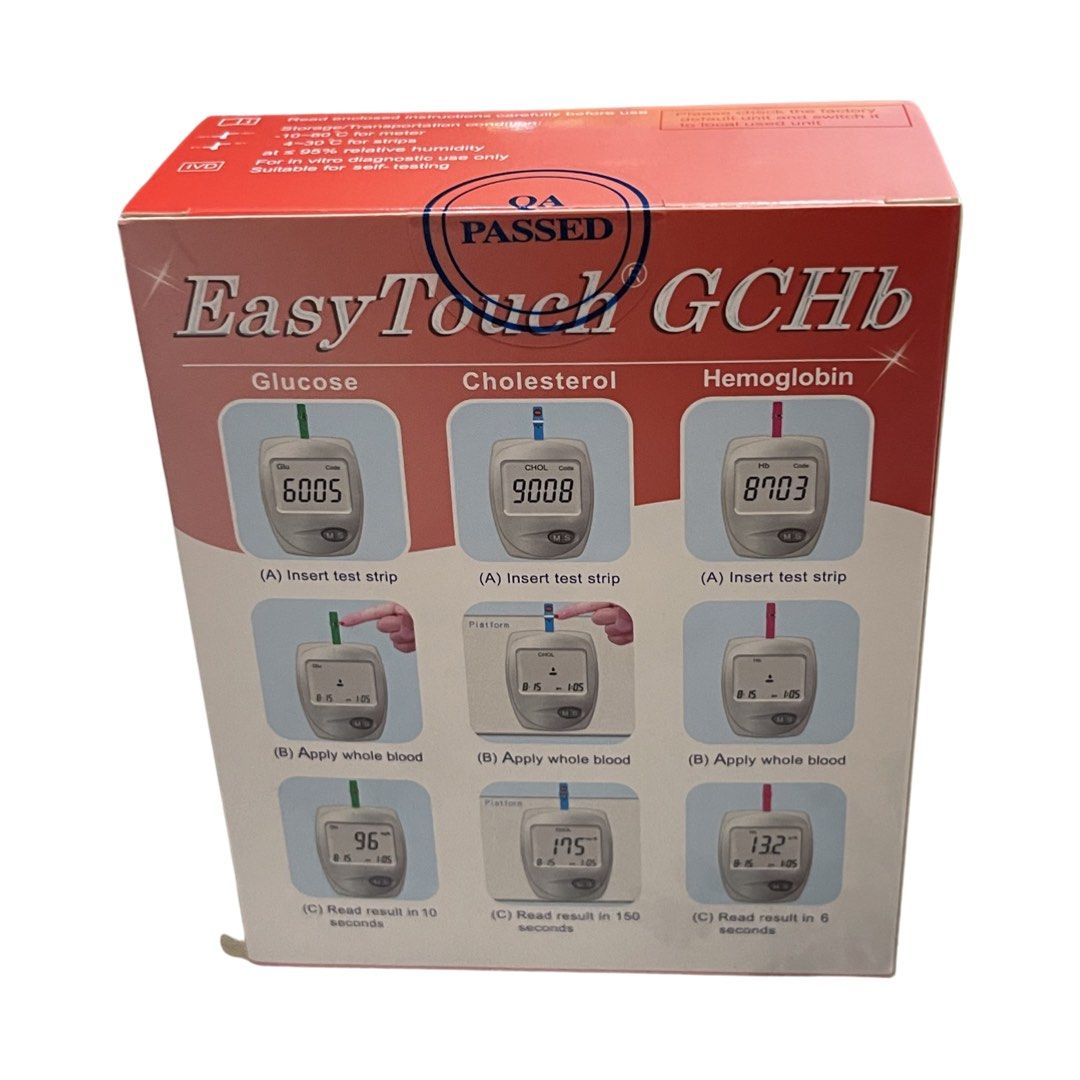 Easy Touch Gchb 3 In 1 Monitoring System Glucose Cholesterol And ...