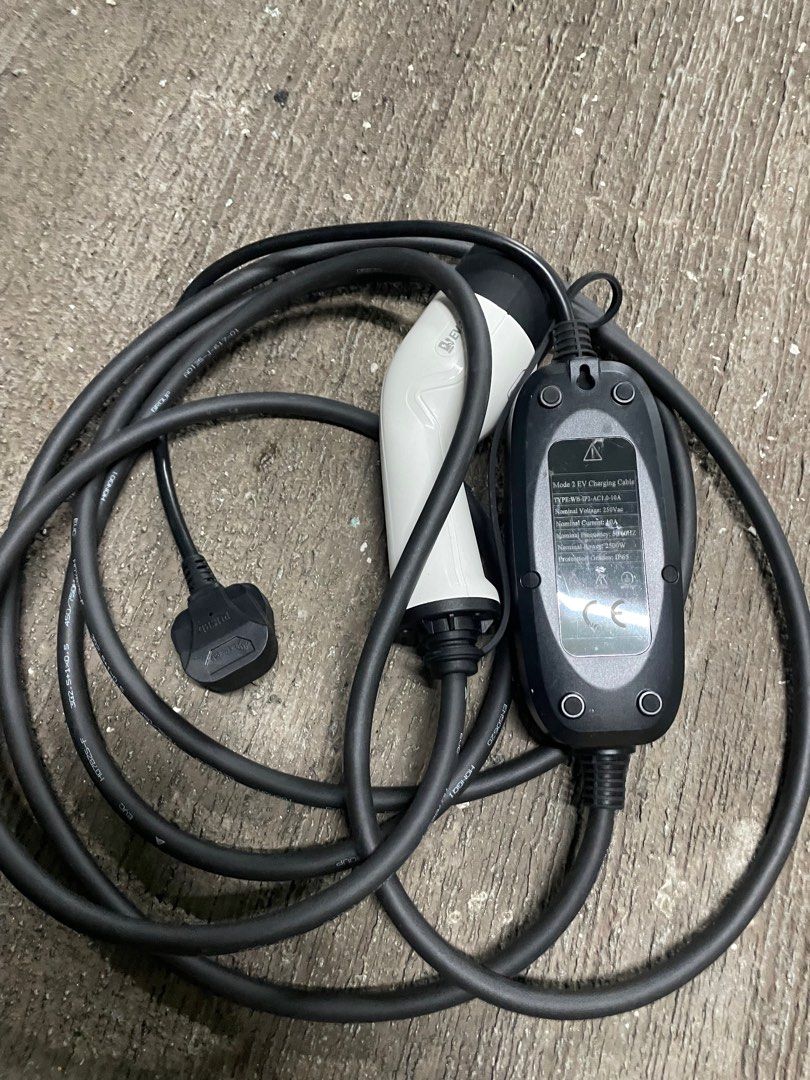 EV boy 電動車 13A 三腳插充電器 5m 長 95% new, 汽車配件, 其他 - Carousell