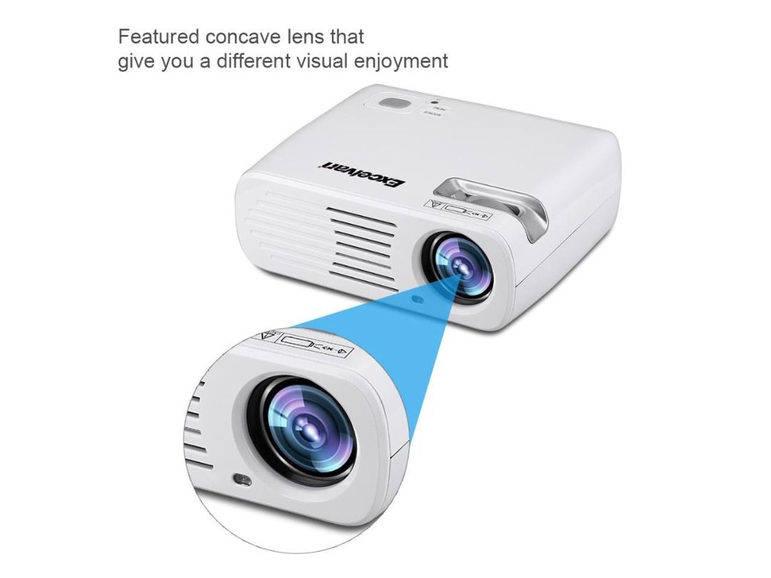 Excelvan EHD11 Mini LED Multimedia Home Theater Projector 1080P HDMI AV ...