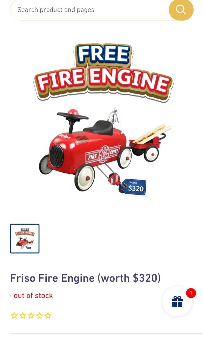 Fire Engine Ride-On Car, Babies & Kids, Baby Nursery & Kids Furniture ...