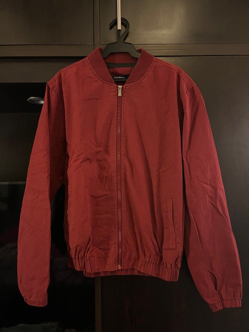 Folded&Hung Red Bombe Jacket L, Women's Fashion, Coats, Jackets and ...