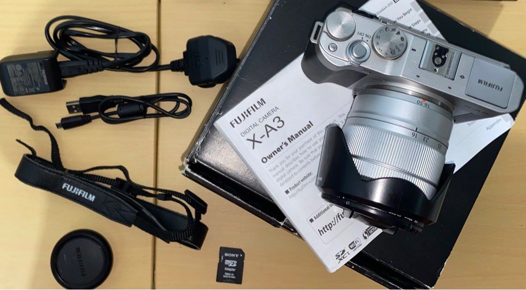FUJIFILM X-A3 Mirrorless Digital Camera with 16-50mm Lens (Silver-Black), Photography, Cameras ...