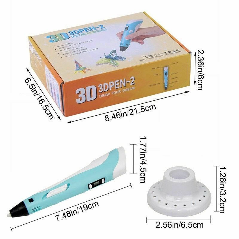 Giftset 3D PLA Printing Doodle Arts Craft Drawing USB Pen Set LCD ...