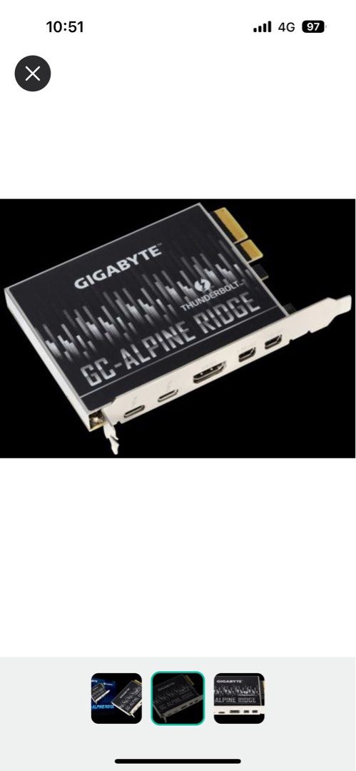 Gigabyte GC ALPINE RIDGE (Thunderbolt 3 PCle Expansion Card), Computers ...