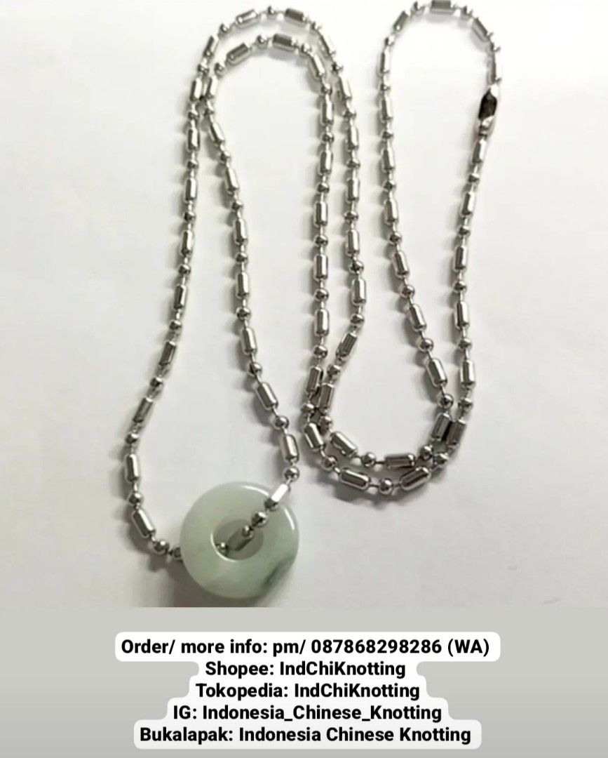 Giok Donat Asli Simbol Kelancaran Jadeite Natural DL08, Fesyen Wanita ...