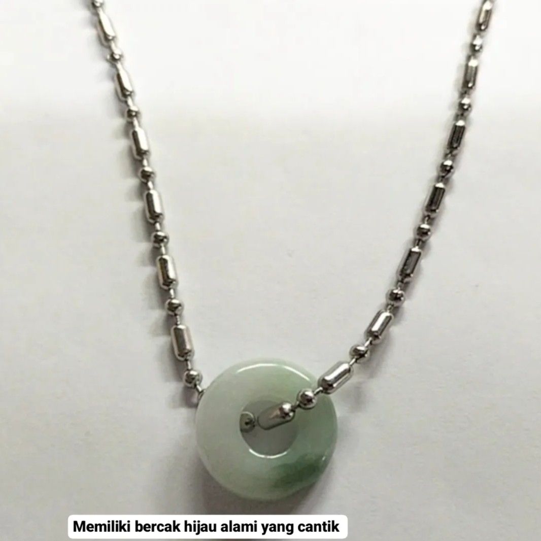 Giok Donat Asli Simbol Kelancaran Jadeite Natural DL08, Fesyen Wanita ...