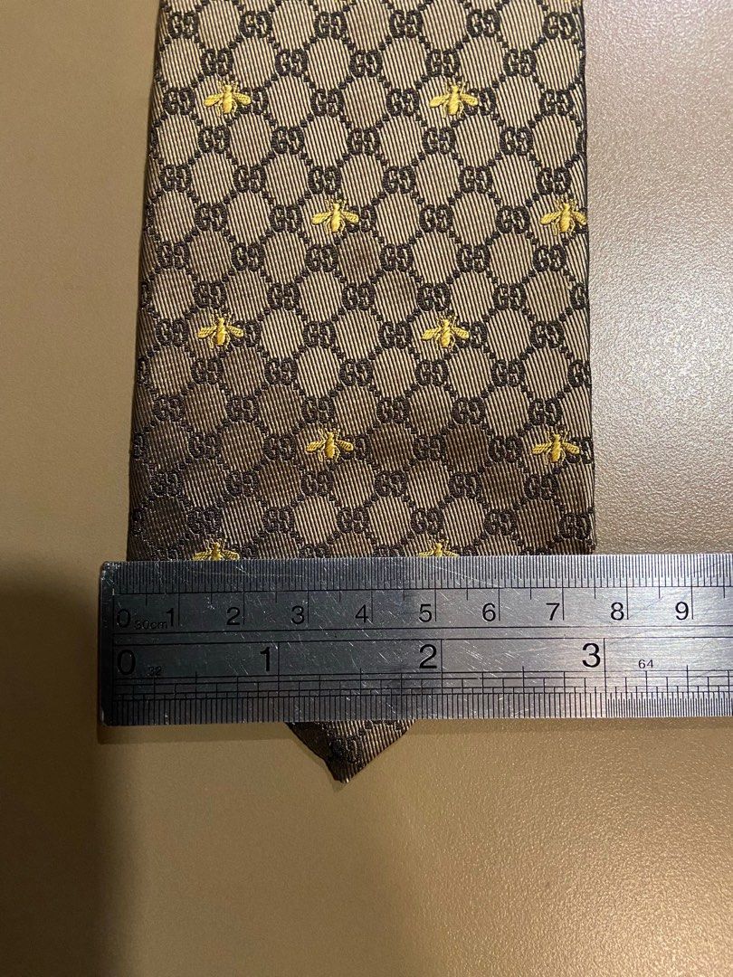 Gucci Bee Monogram Tie, Men's Fashion, Watches & Accessories, Ties on ...