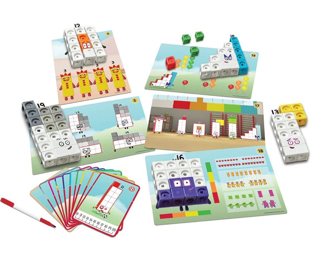 hand2mind Numberblocks MathLink Cubes 11-20 Activity Set, 30 ...