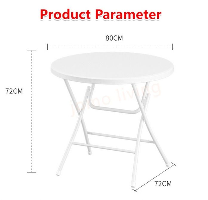HDPE Foldable Round Table Folding Table Outdoor Indoor Portable Table ...