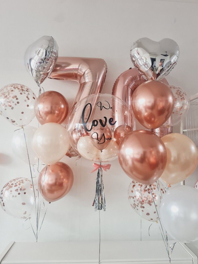 Helium Balloons, number balloons, birthday balloons, Hobbies & Toys ...