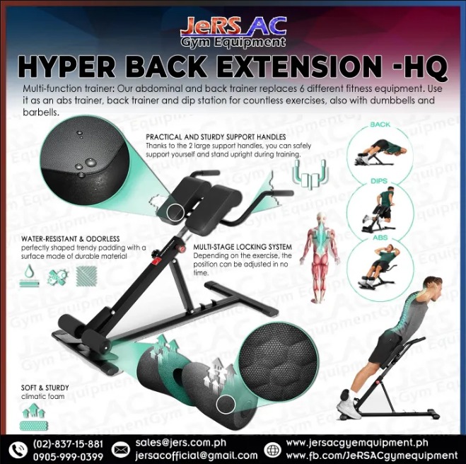 Hyper Back Extension Back & Ab Trainer incl. Dip Bar for home use ...