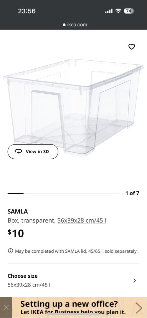 Ikea storage box*2, Furniture & Home Living, Home Improvement ...