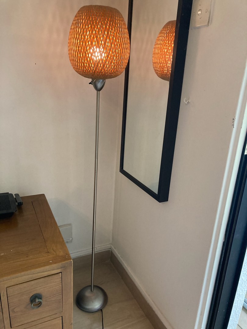 Ikea woven rattan lamp, Furniture & Home Living, Lighting & Fans ...