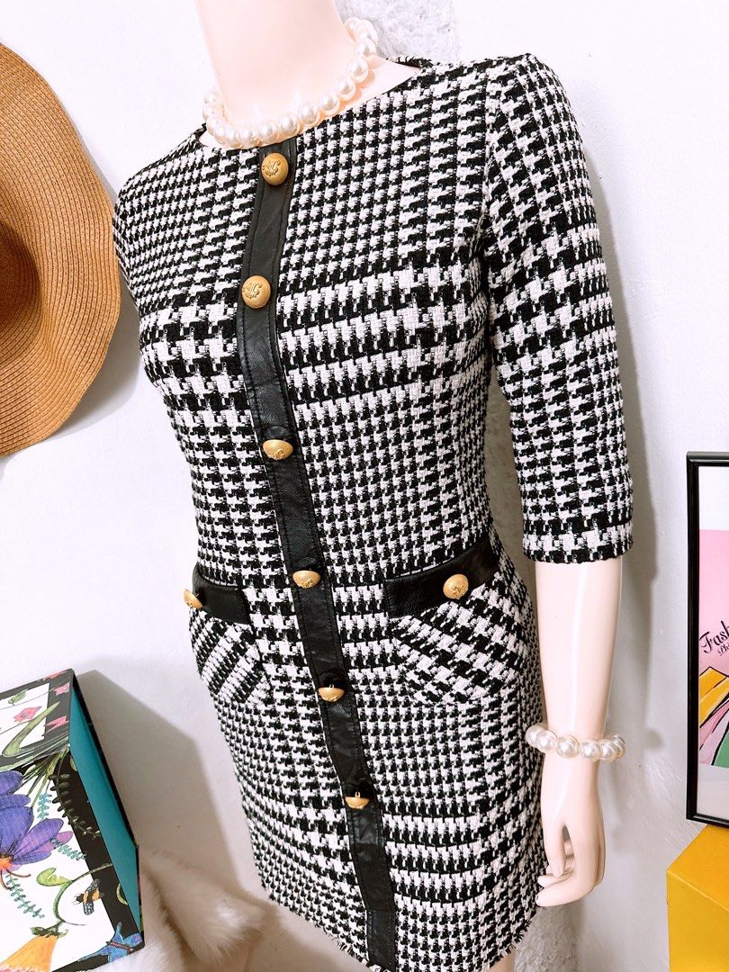 Imperial Tweed dress, Women's Fashion, Dresses & Sets, Dresses on Carousell