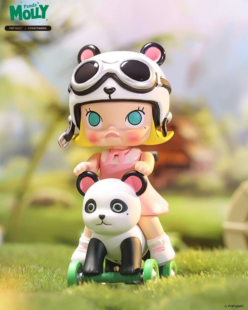 Instock Authentic Popmart Pop Mart Molly Panda Figure Figure, Hobbies ...